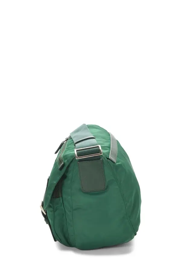 Prada Nylon Double Buckle Flap Messenger Bag