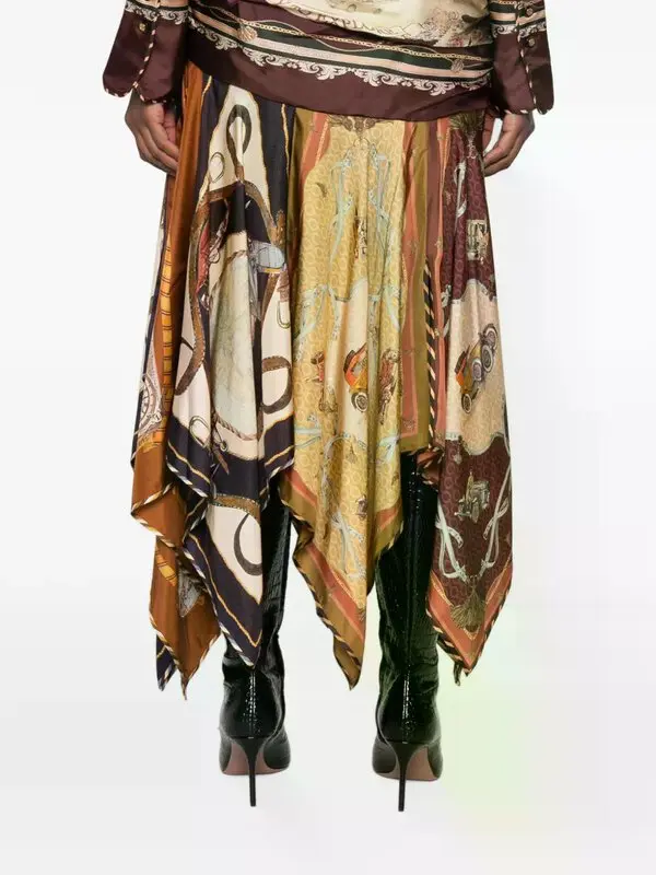 Zimmermann Spliced Scarf Handkerchief-hem Skirt