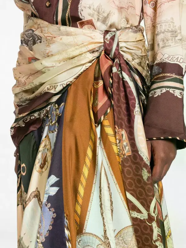 Zimmermann Spliced Scarf Handkerchief-hem Skirt