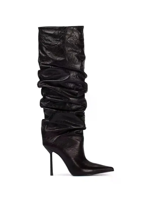LE SILLA Bella Pointed-toe Knee Boots - Black