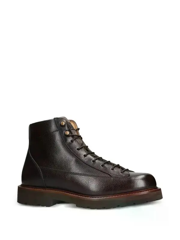 Brunello Cucinelli Lace-up Leather Boots - Brown