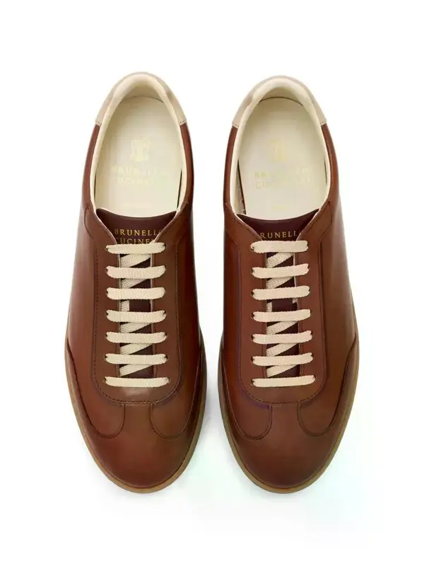 Brunello Cucinelli Leather Lace-up Sneakers