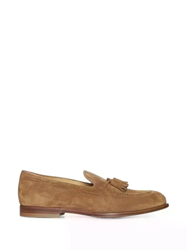 Brunello Cucinelli Tassel Detail Suede Loafers