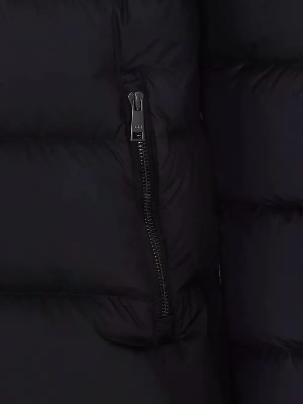Add Hooded Quilted Jacket - Black