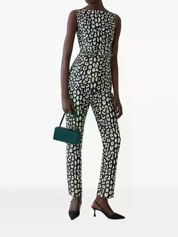Carolina Herrera Leopard-print Cigarette Trousers - Black