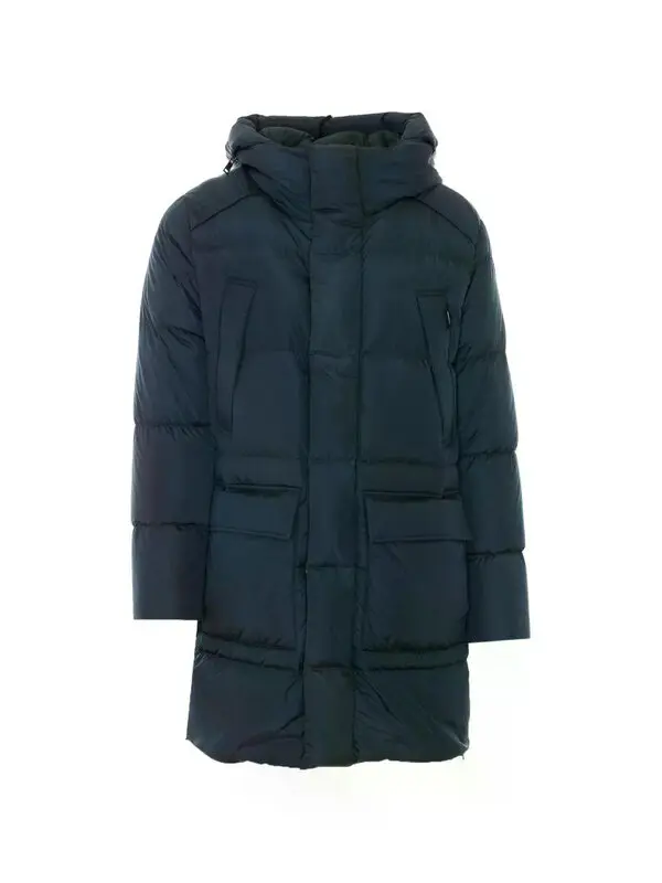 Add Nylongloss Quilted Hooded Coat