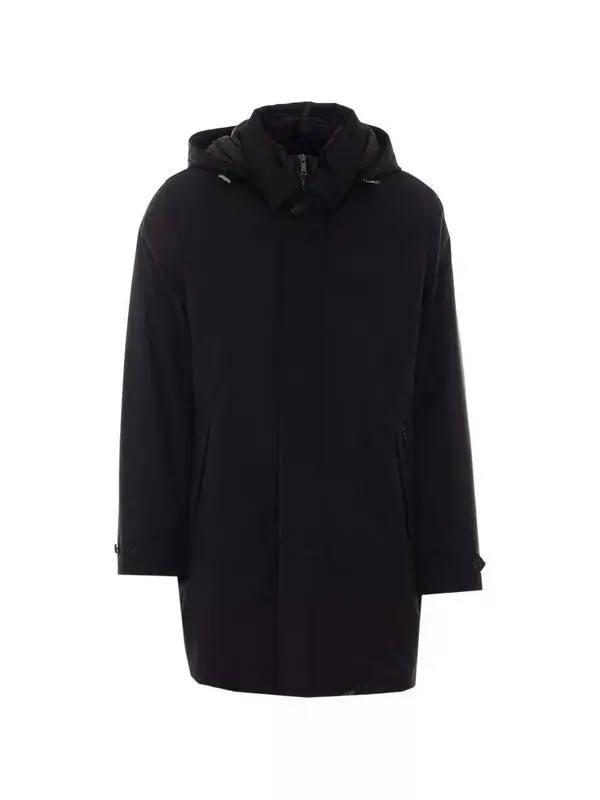 Add Hooded Concealed-fastening Parka