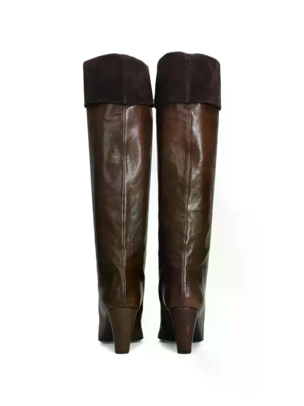 ALCHIMIA Ruched Suede-trim Boots