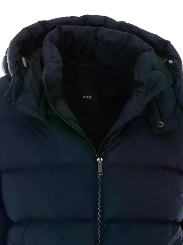 Add Quilted Hooded Jacket With Drawstring