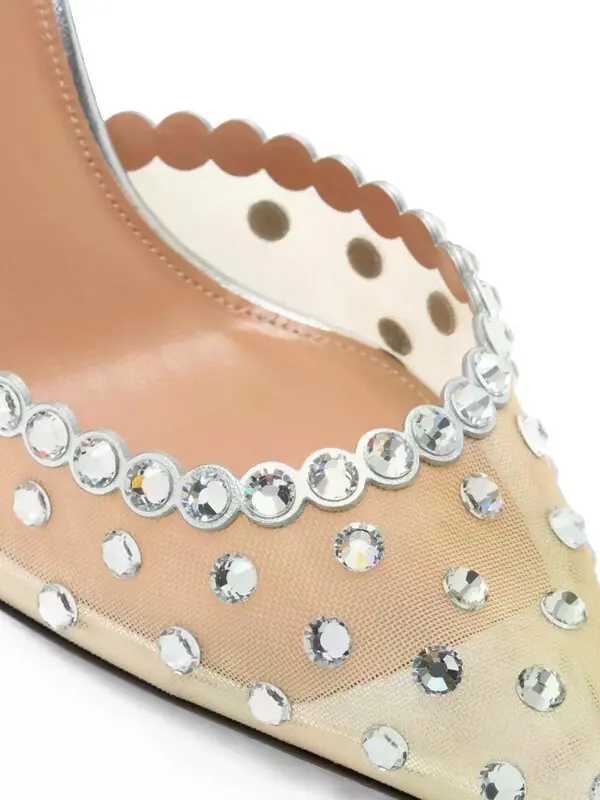 AQUAZZURA Crystal-embellished Mesh Pumps