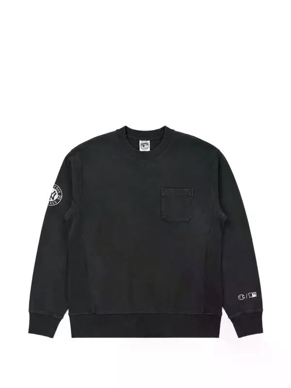 Champion X New York Yankees Logo-patch Sweatshirt - Black