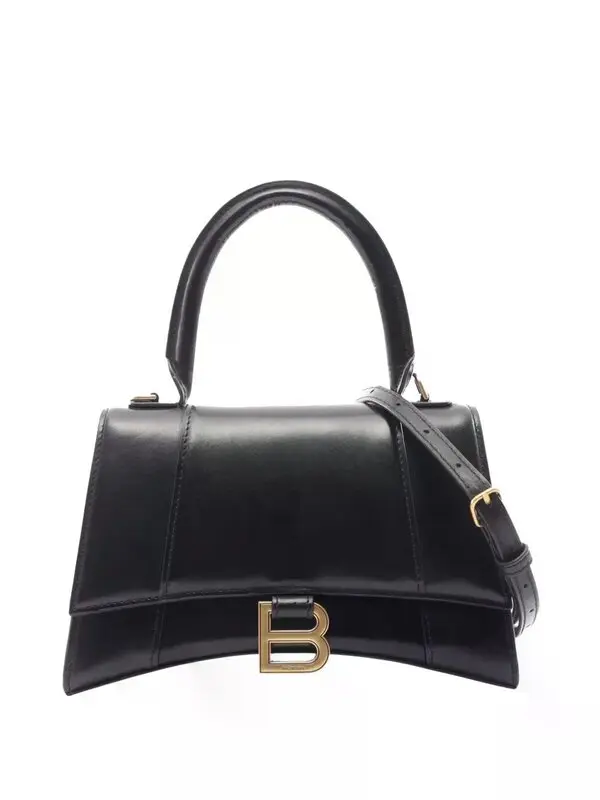 Balenciaga Small Leather Hourglass Top Handle Bag