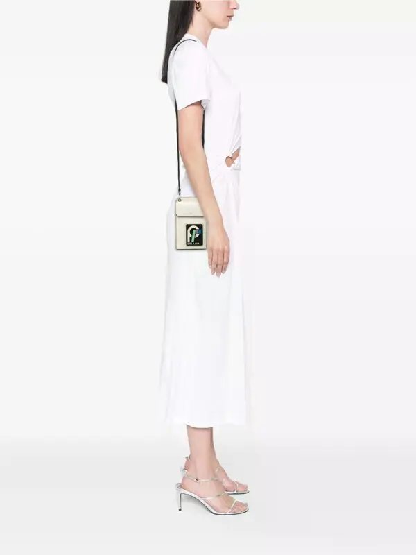 Prada 2000-2026 Saffiano Patch Phone Holder Satchel