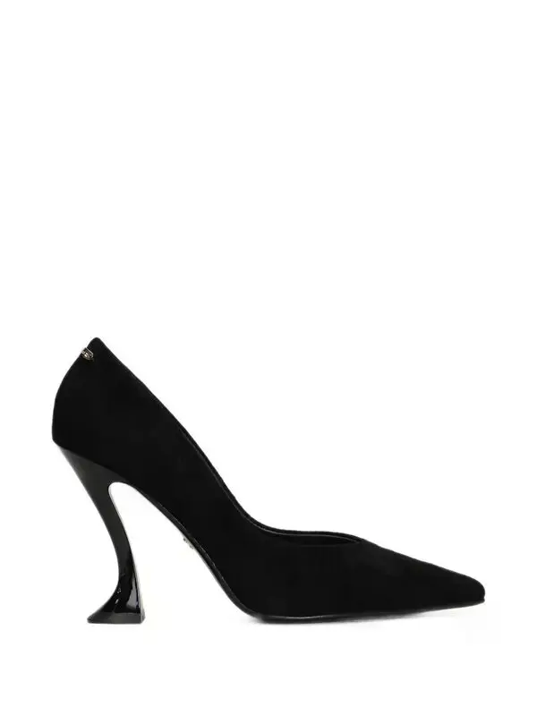 Lola Cruz Eugenia 95 Suede Pumps - Black