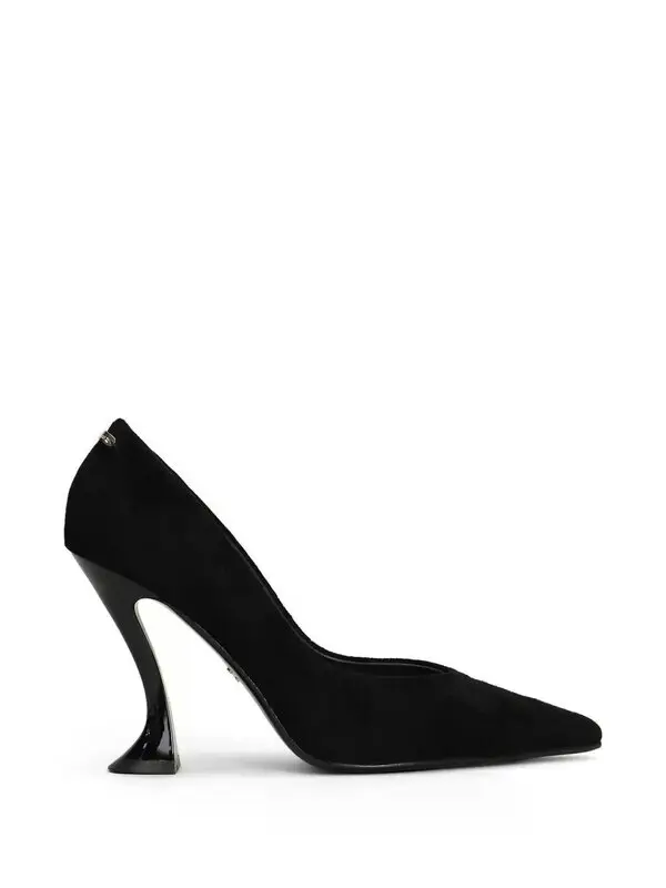Lola Cruz Eugenia 95 Suede Pumps - Black