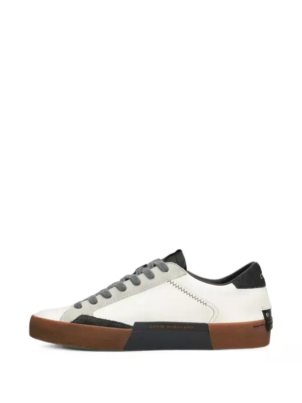 CRIME LONDON Distressed Leather Sneakers