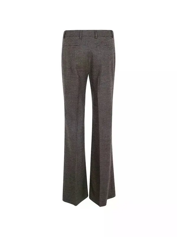 Etro Houndstooth Pattern Flared Trousers