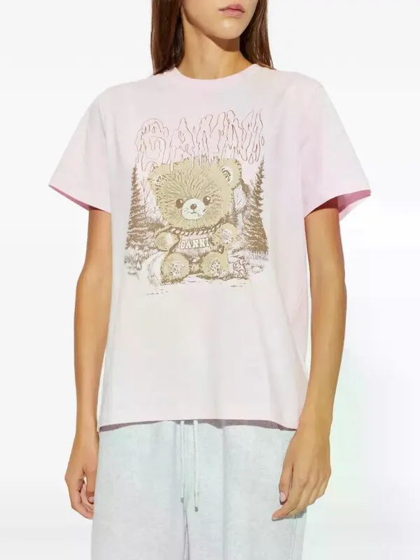 GANNI Graphic-print T-shirt