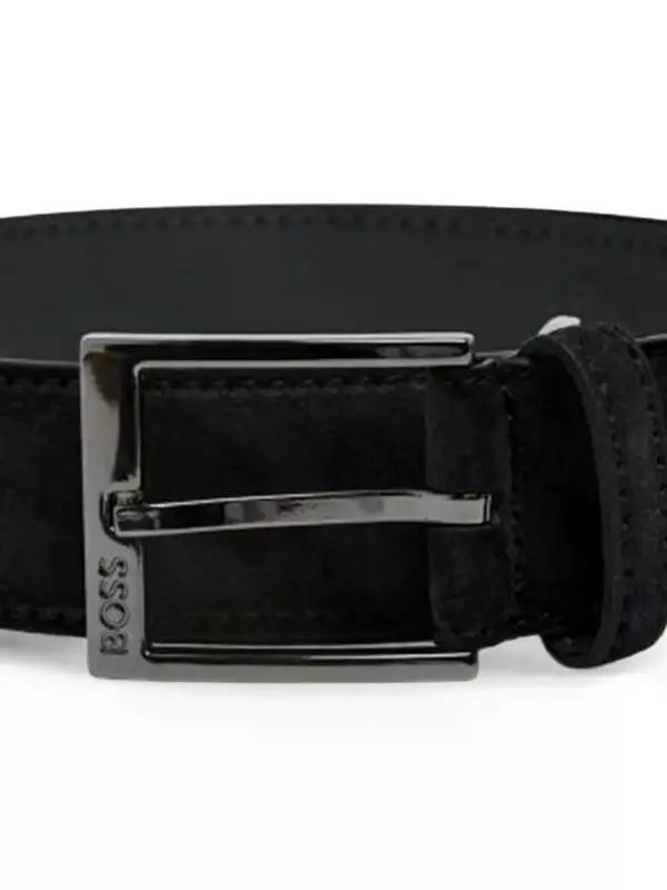 BOSS Suede-finish Buckle Belt