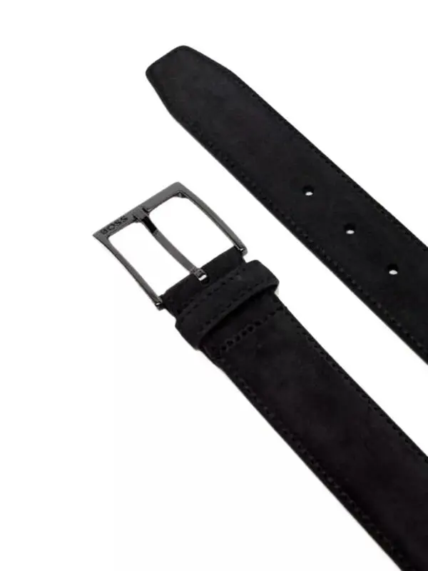 BOSS Suede-finish Buckle Belt