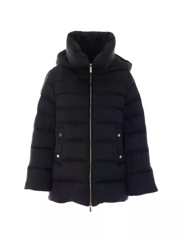 MOORER Natalia Quilted Hooded Jacket - Black