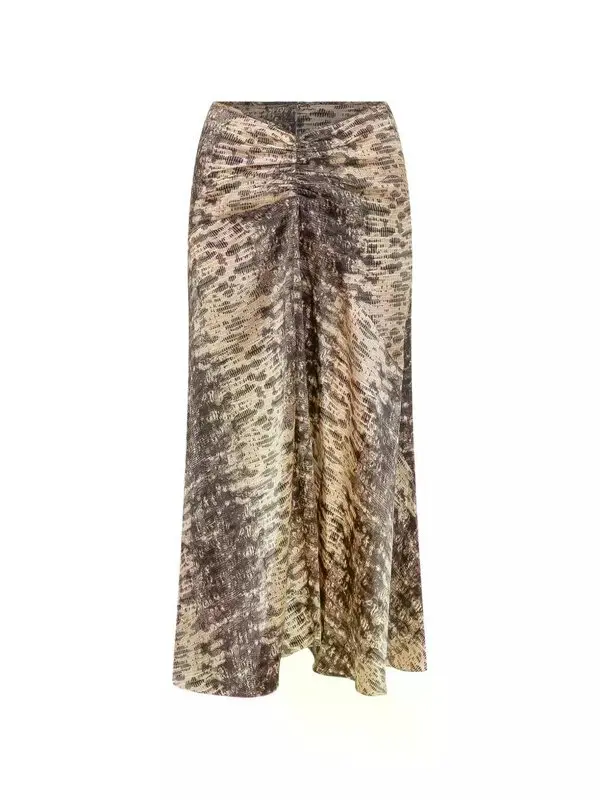 Isabel Marant Étoile Laren Ruched Midi Skirt - Neutrals