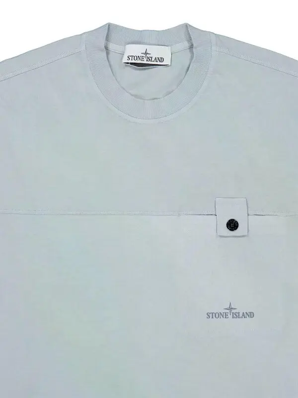 Stone Island Logo-print Chest-pocket T-shirt