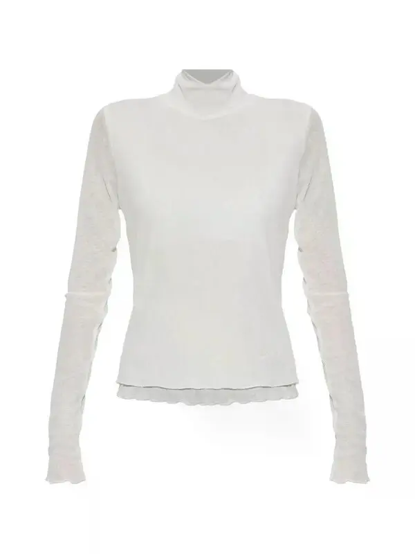 GANNI Turtleneck Top - White