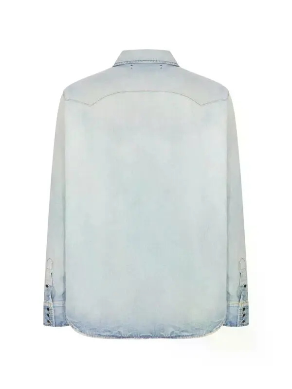 Amiri Western Denim Long Sleeve Shirt - Blue