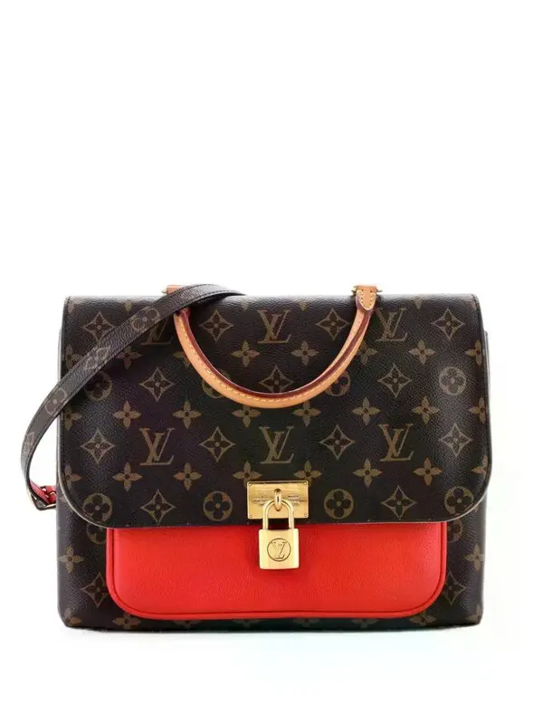 LOUIS VUITTON Monogram Canvas Leather Shoulder Bag - Brown