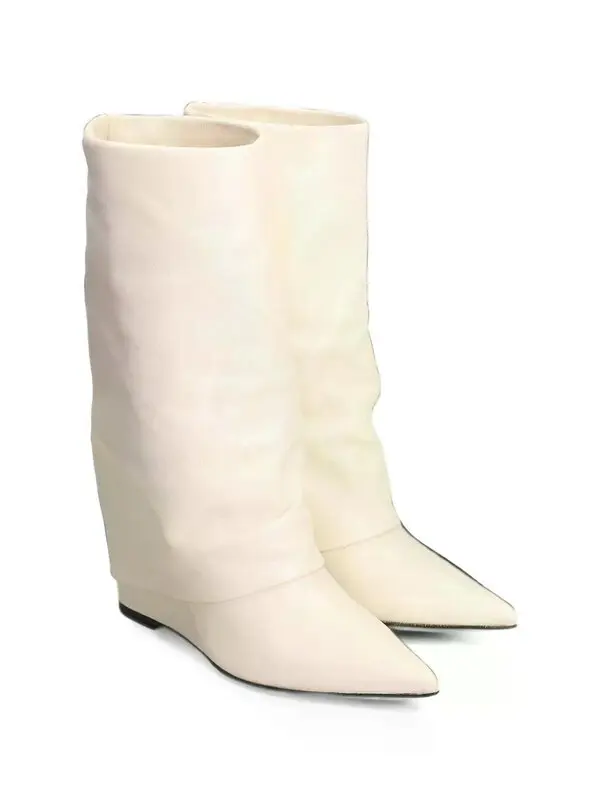 THE SELLER Pointed-toe Wedge Leather Boots