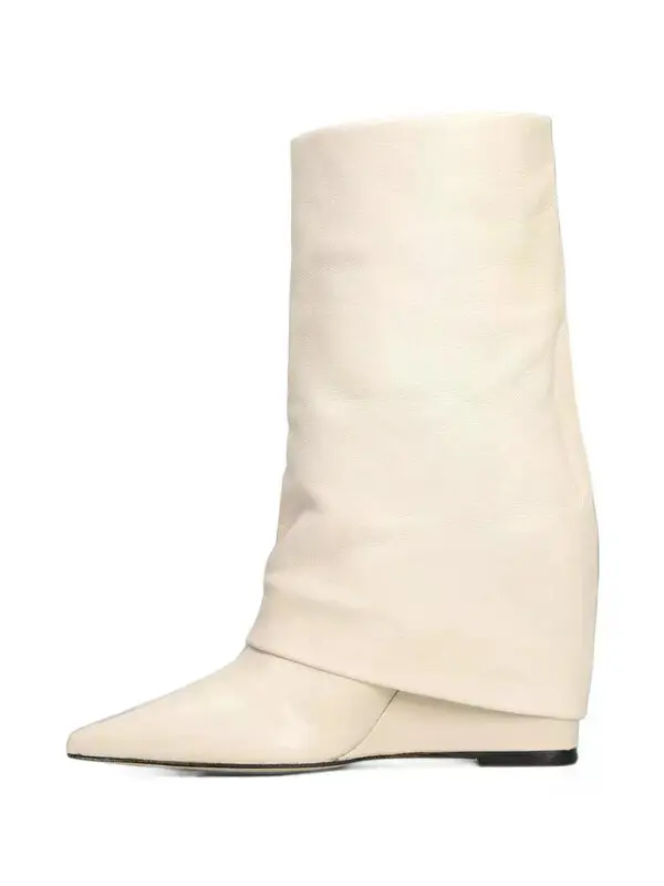 THE SELLER Pointed-toe Wedge Leather Boots