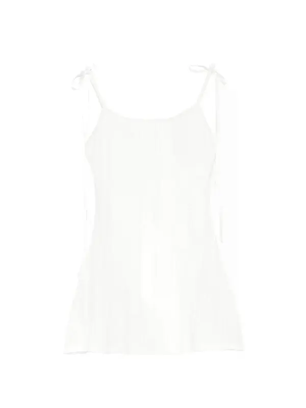 5PENING Jacquard Swimsuit With Pleated Texture - White