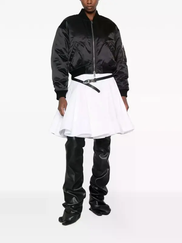 Alexander Wang Satin-finish Bomber Jacket - Black