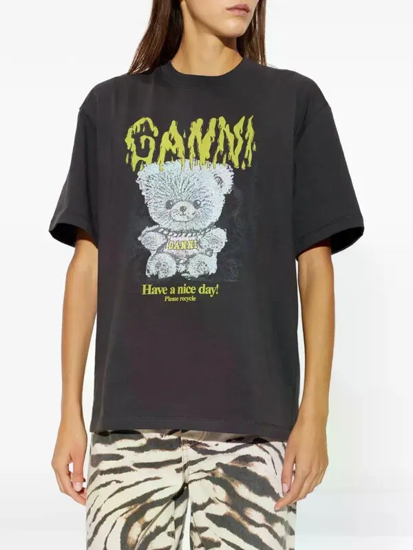 GANNI Graphic-print T-shirt