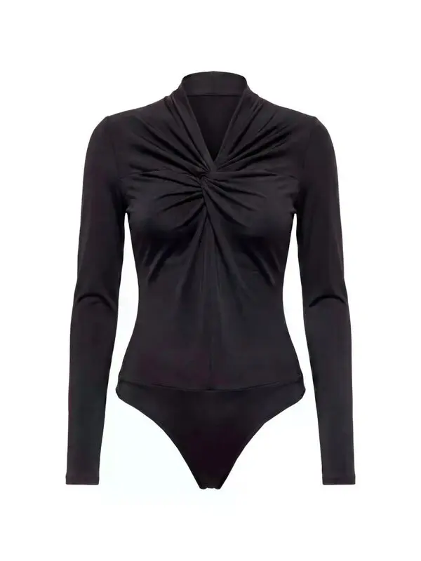 NISSA Long Sleeve Bodysuit With Twist Detail