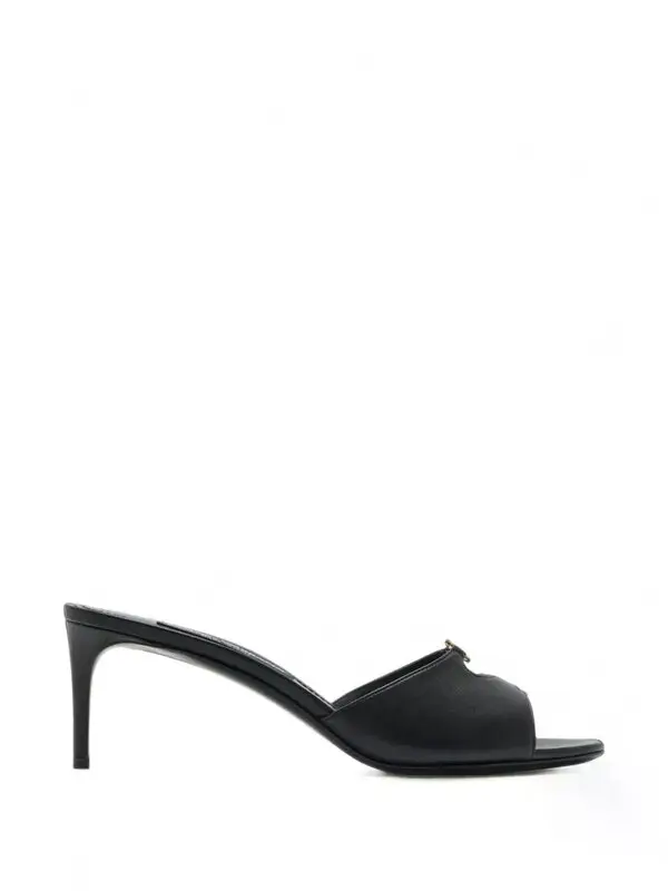 Dolce & Gabbana Dg Logo Cutout Mules - Black