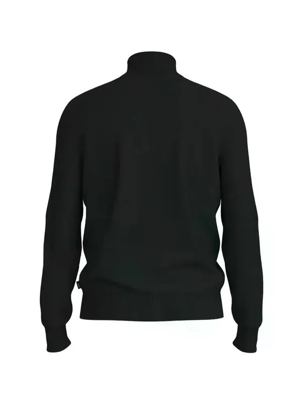 BOSS Zip-neck Virgin Wool Sweater