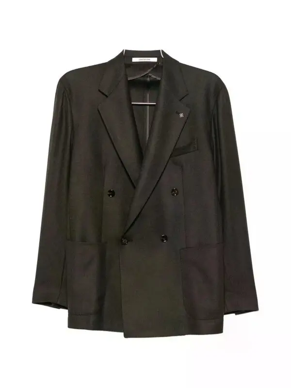 Tagliatore Notch-lapel Double-breasted Blazer - Brown