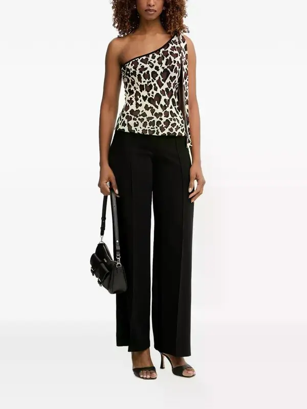 SILVIAN HEACH One-shoulder Animal Print Knit Top