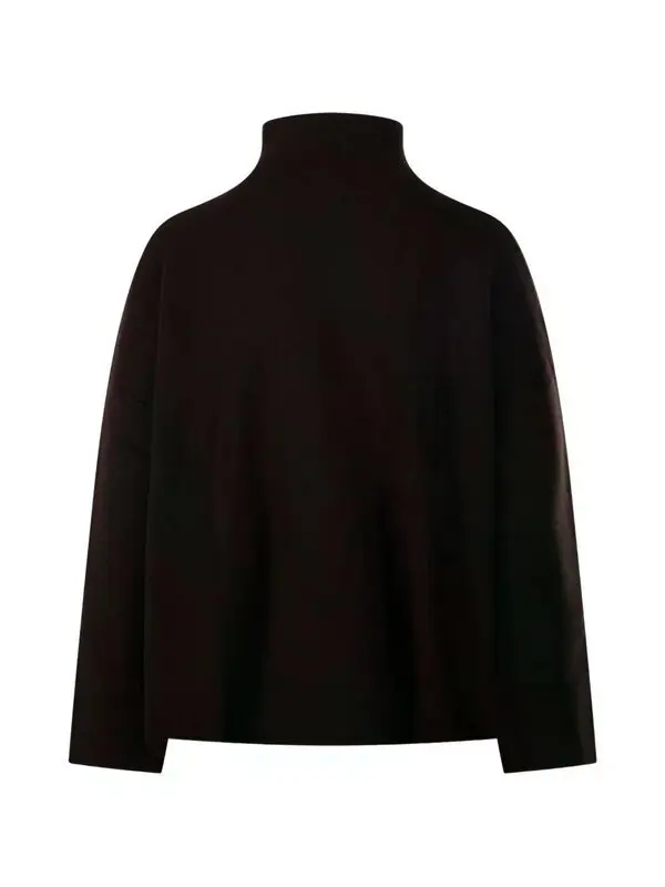 ALLUDE High-neck Dropped-shoulder Sweater