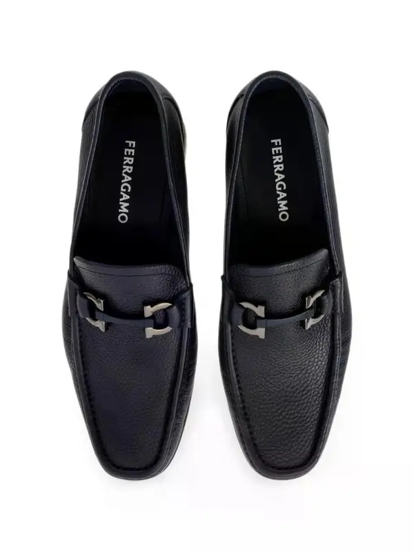 FERRAGAMO Gancini Ornament Loafers - Blue