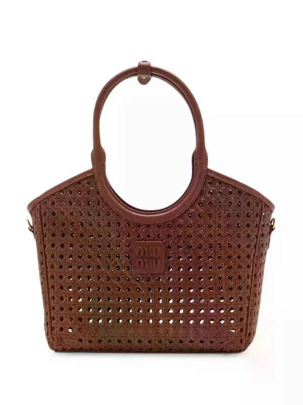Miu Miu Intreccio Ivy Shoulder Bag - Brown
