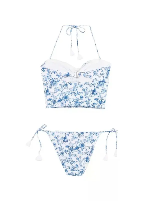 DAZE DAYZ Floral Print Bandeau Bikini