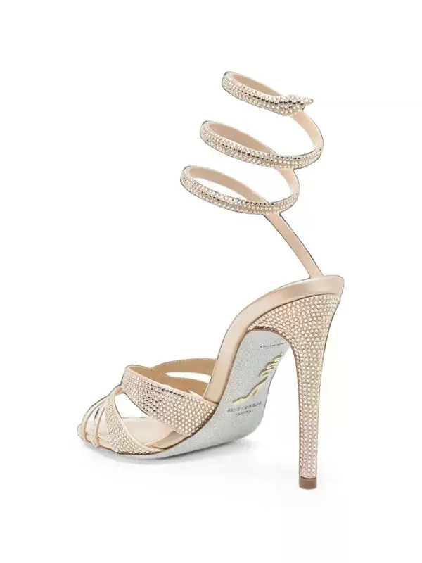 Rene Caovilla 105mm Dania Crystal Embellished Stiletto Sandals