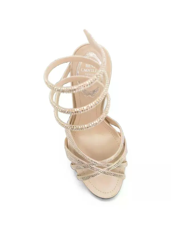 Rene Caovilla 105mm Dania Crystal Embellished Stiletto Sandals