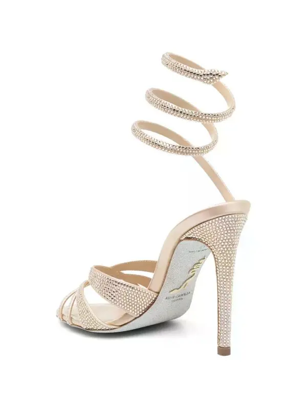 Rene Caovilla 105mm Dania Crystal Embellished Stiletto Sandals