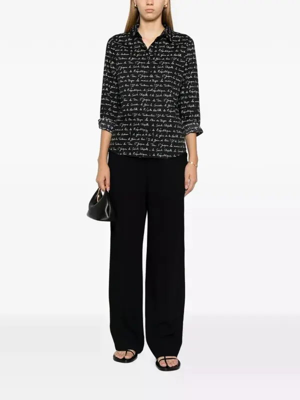 AGNES B. Paris Landmark Handwriting Print Shirt