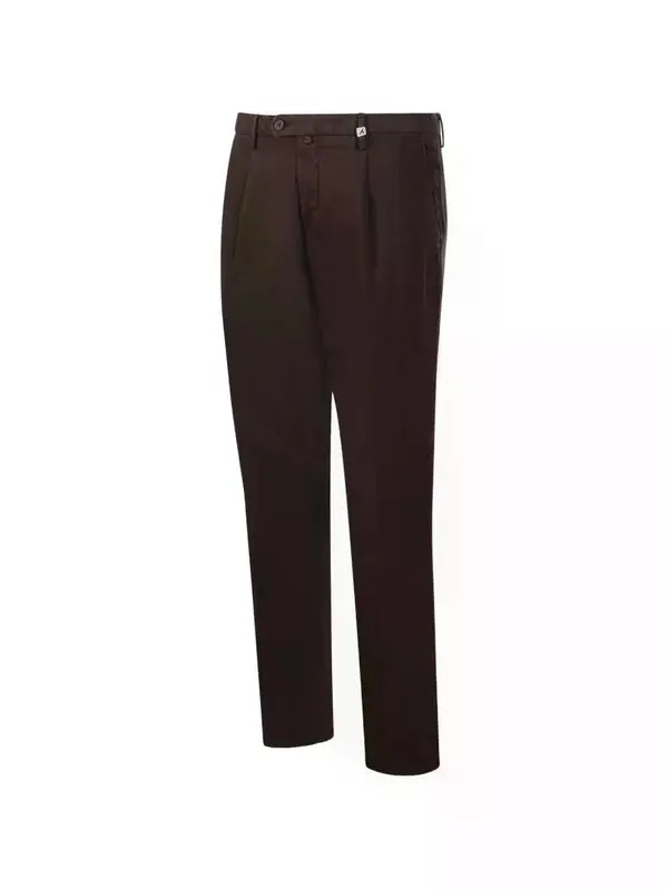MYTHS Pleated Flap-pocket Trousers - Brown
