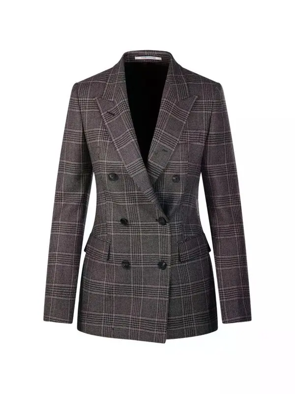 Tagliatore Parigi Double-breasted Check Blazer - Black